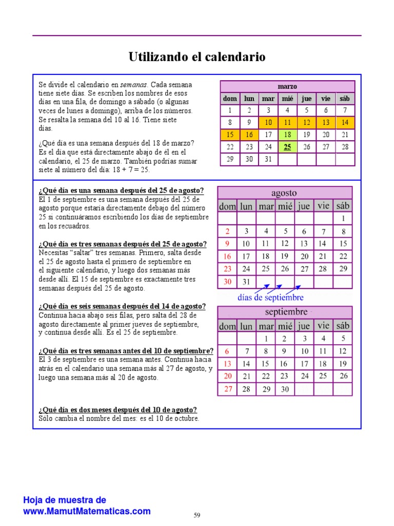 Reloj Utilizar Calendario | PDF