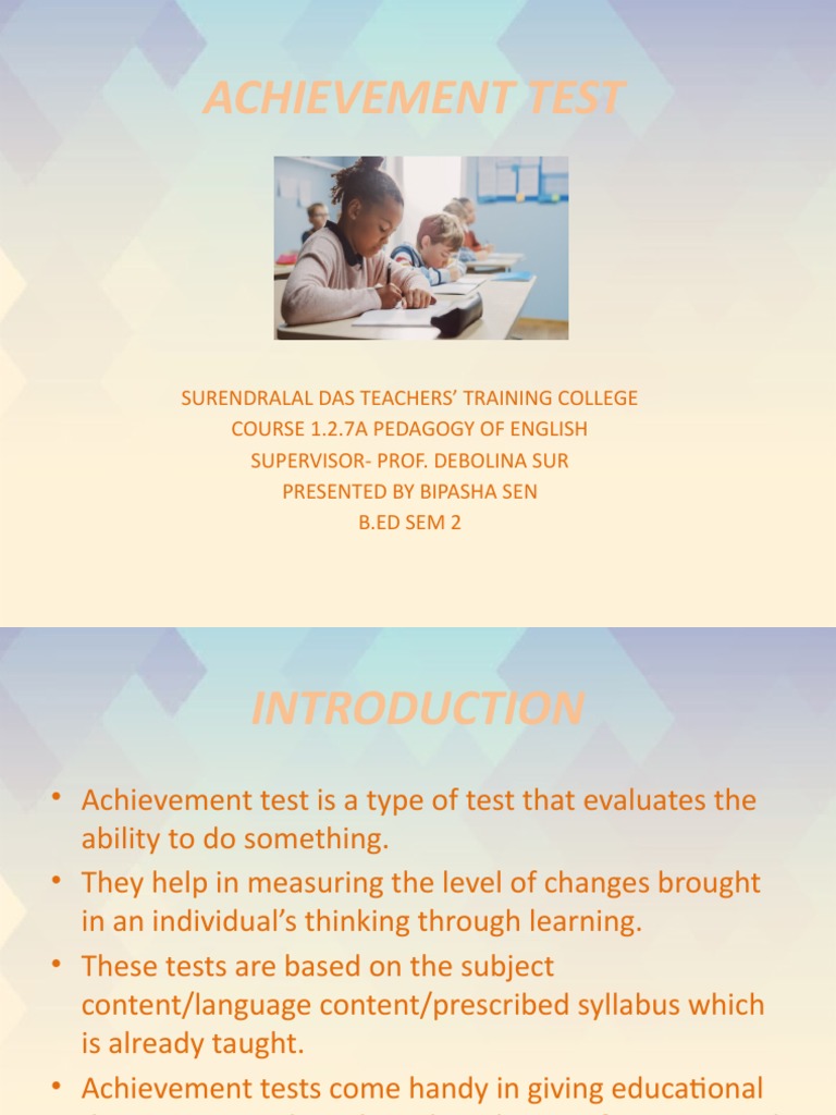 Achievement Test | PDF | Instructional Design | Linguistics