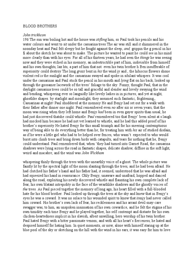 Blood Brothers | PDF