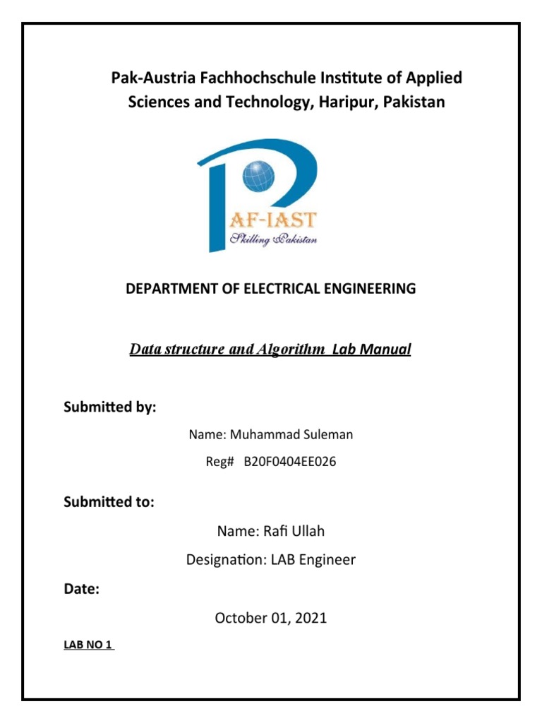 Lab No 1 | Download Free PDF | Array Data Structure | C++