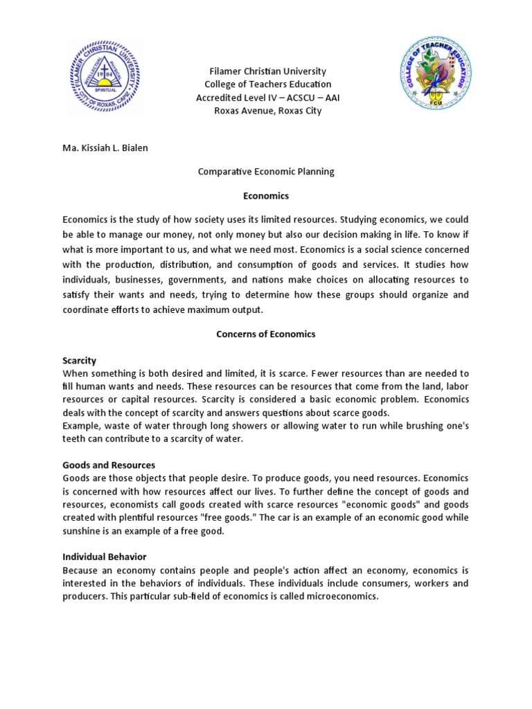 Comparative Economic Planning Pdf Economics Supply Economics