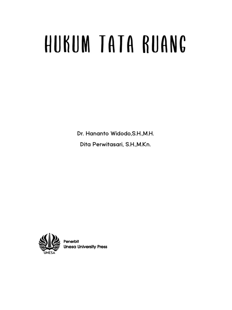 Hananto Widodo Dita Perwitasari 2020 Hukum Tata Ruang 978 602 449 479 7 ...