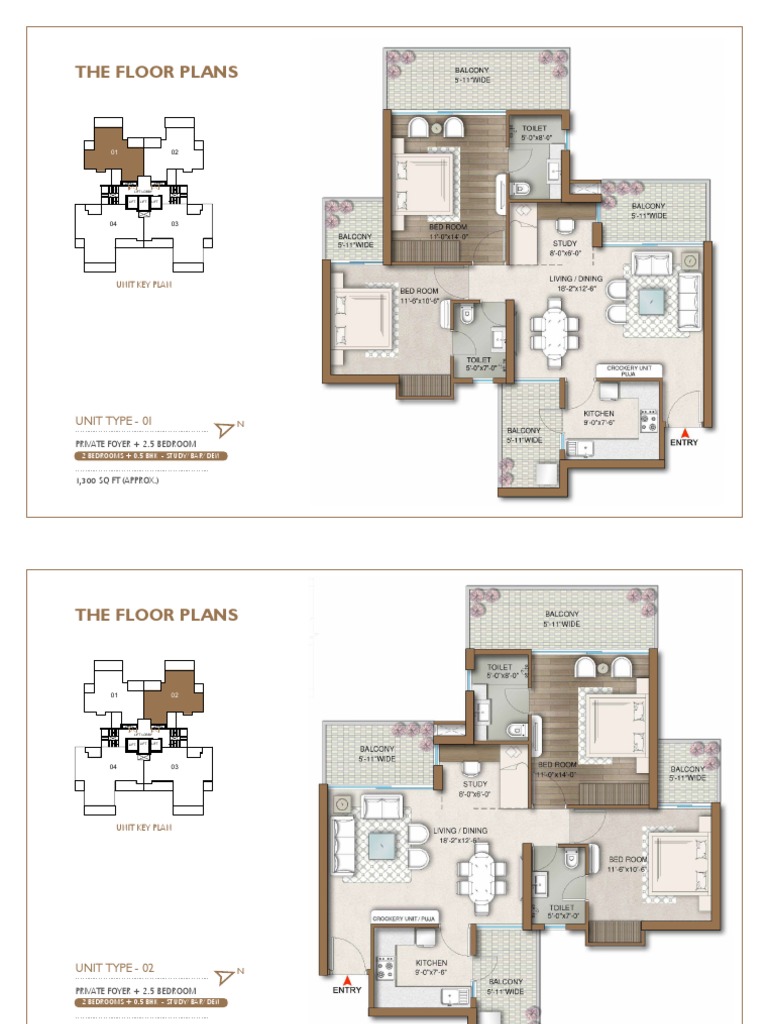 The Floor Plans: Unit Type - 01 | PDF