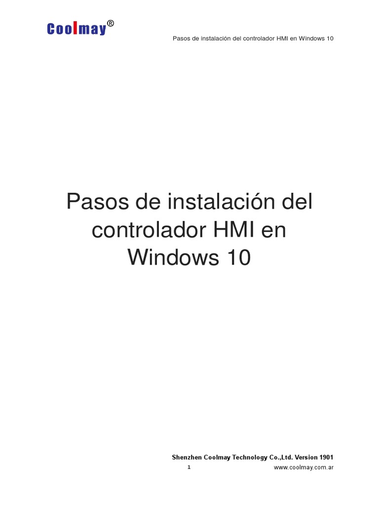 Instalar HMI en Windows 10 | PDF | Windows 10 | Microsoft Windows