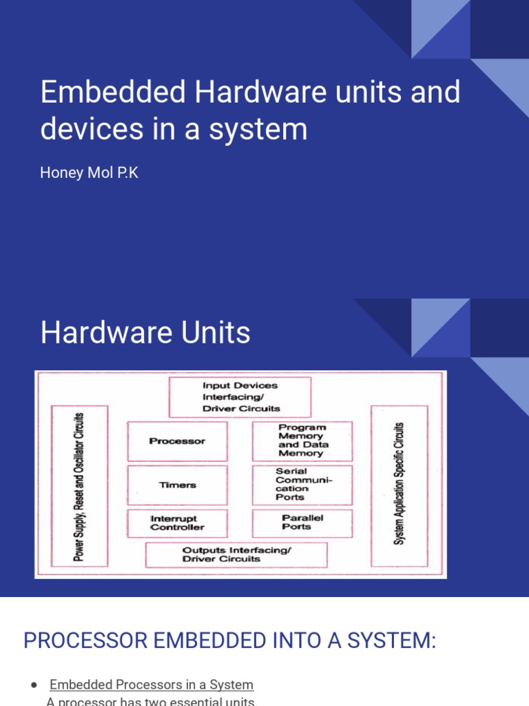 Embedded System Hardware Overview | PDF | Central Processing Unit ...