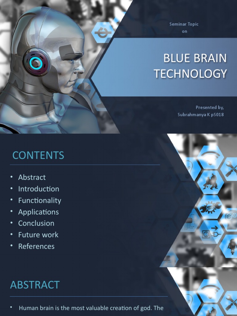 Blue Brain Technology: Seminar Topic On | PDF | Brain | Cognitive ...