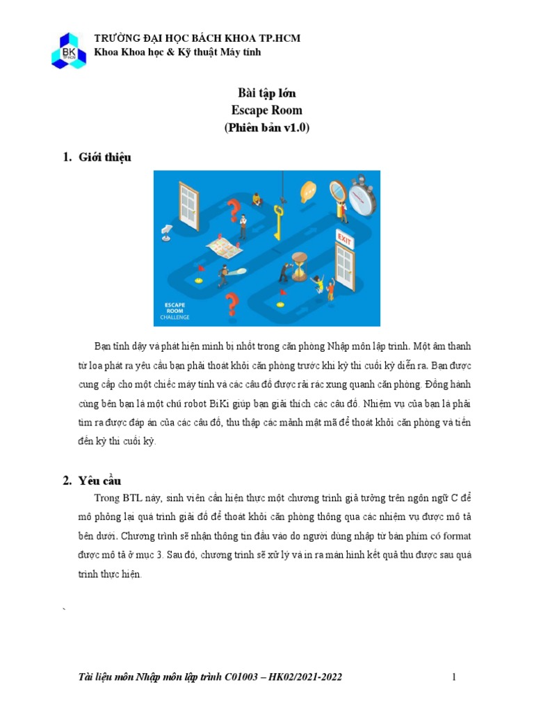 (NMLT) Escape Room-Assignment | PDF