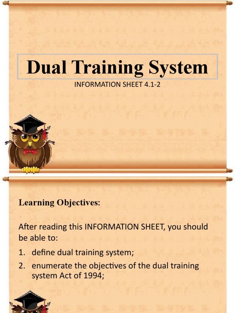 Dual Training System: Information Sheet 4.1-2 | PDF | Vocational ...