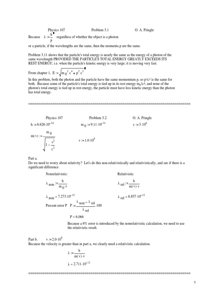 Chapter 03 | PDF | Electronvolt | Uncertainty Principle