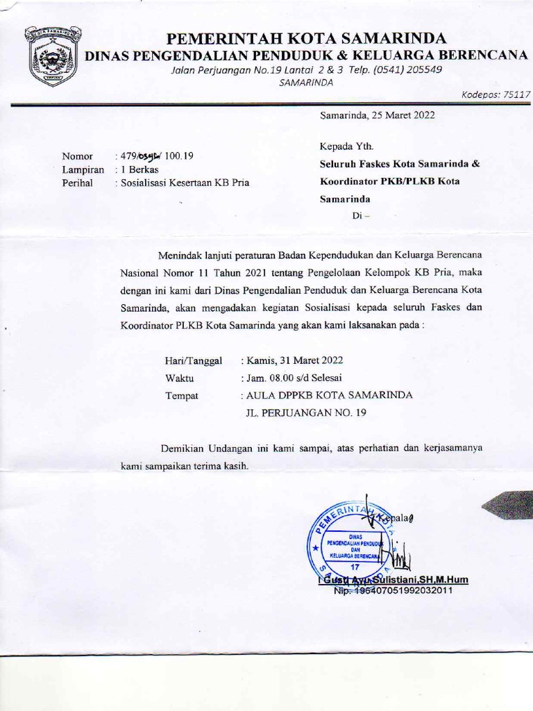 Surat KB Pria20220328 - 16083799 | PDF