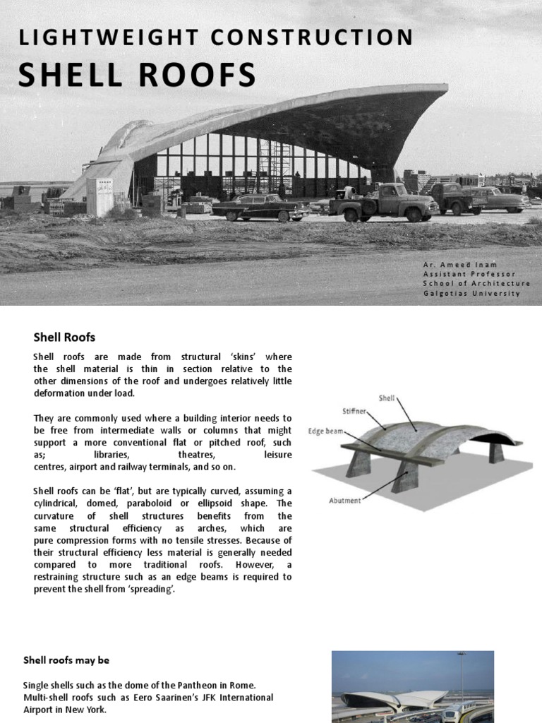 Shell Roofs | PDF | Dome | Architecture