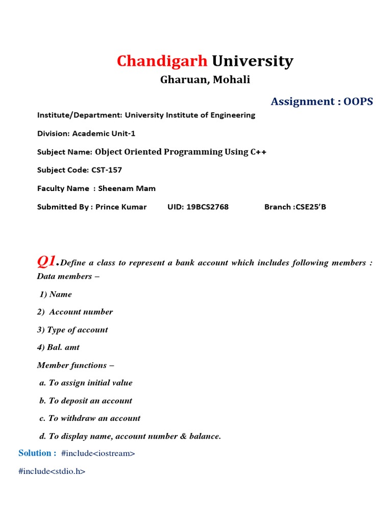 Prince OOPS | PDF | Subroutine | Software Development