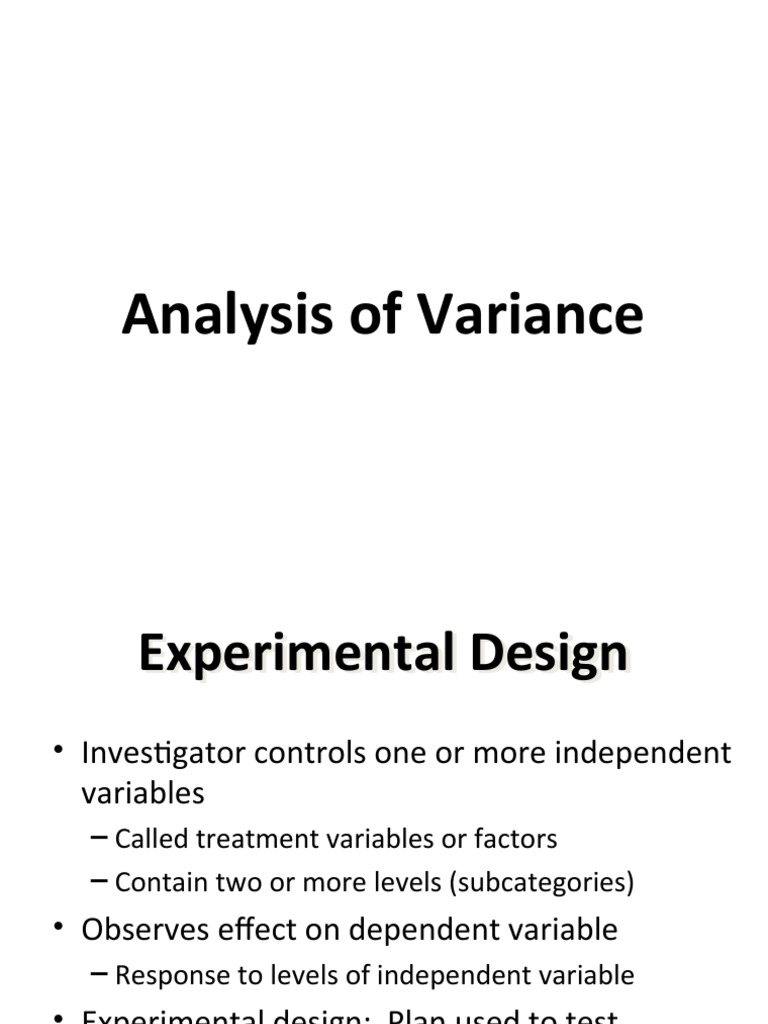 Anova | PDF | Analysis Of Variance | Research Methods