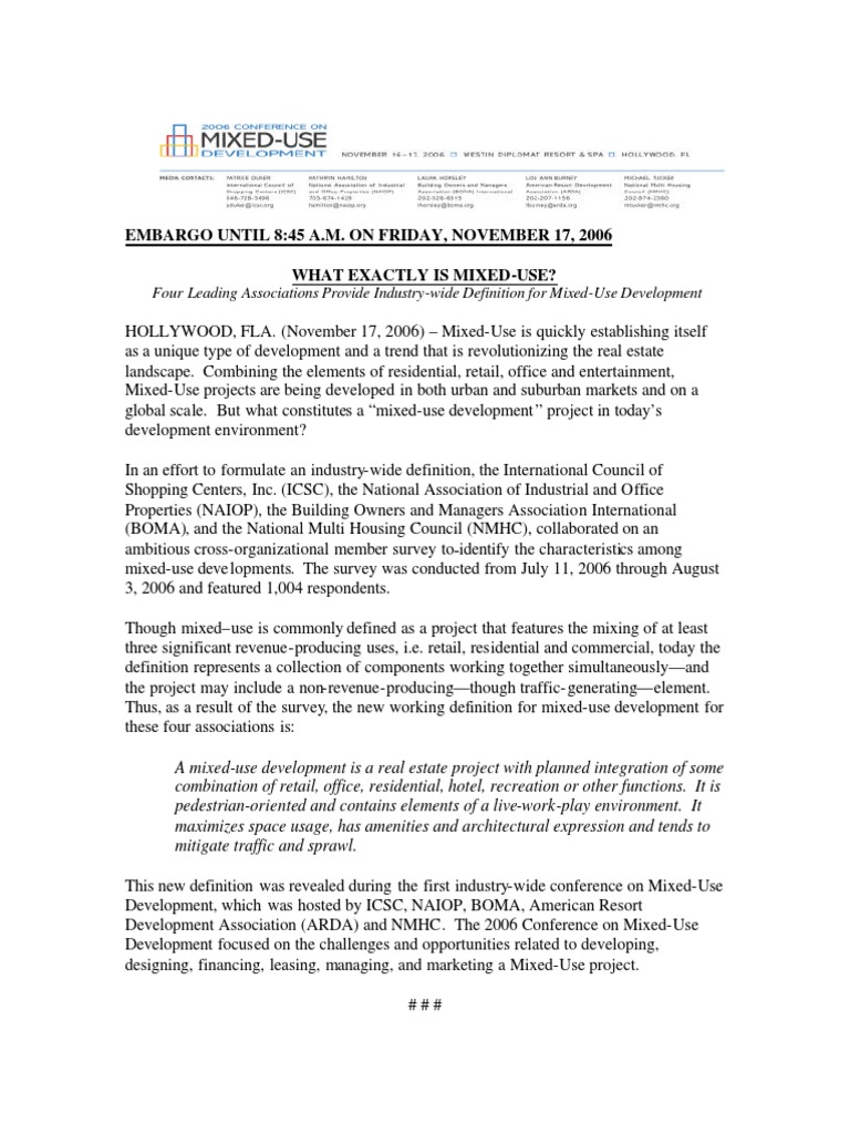 Mixed-Use Development Defined | PDF | Mixed Use Development | Business