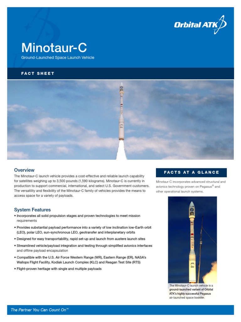Minotaur-C: Ground-Launched Space Launch Vehicle | PDF | Rocketry ...