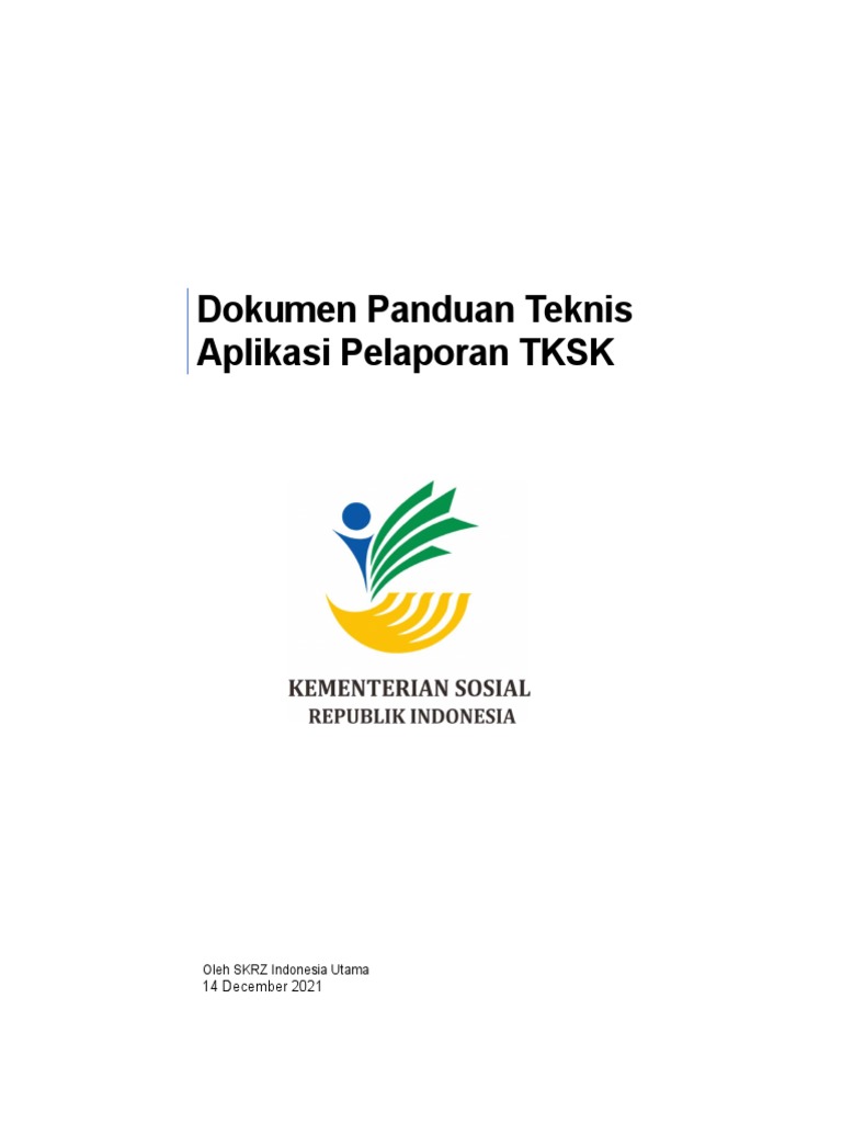 Panduan Teknis Aplikasi Pelaporan TKSK v.1 | PDF