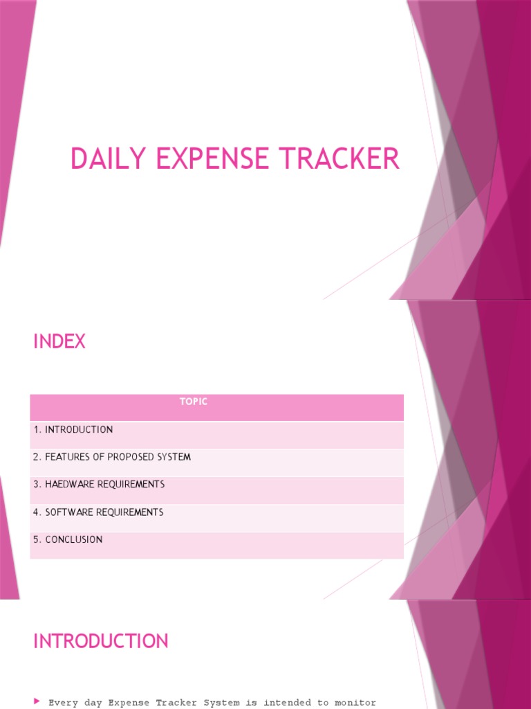 Daily Expense Tracker | PDF