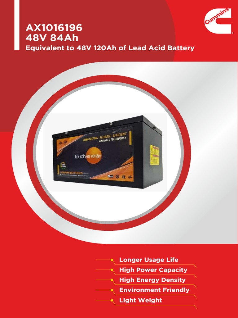 Product Leaflet - 48V 84ah 4.03kWh | PDF | Lithium Ion Battery | Power ...