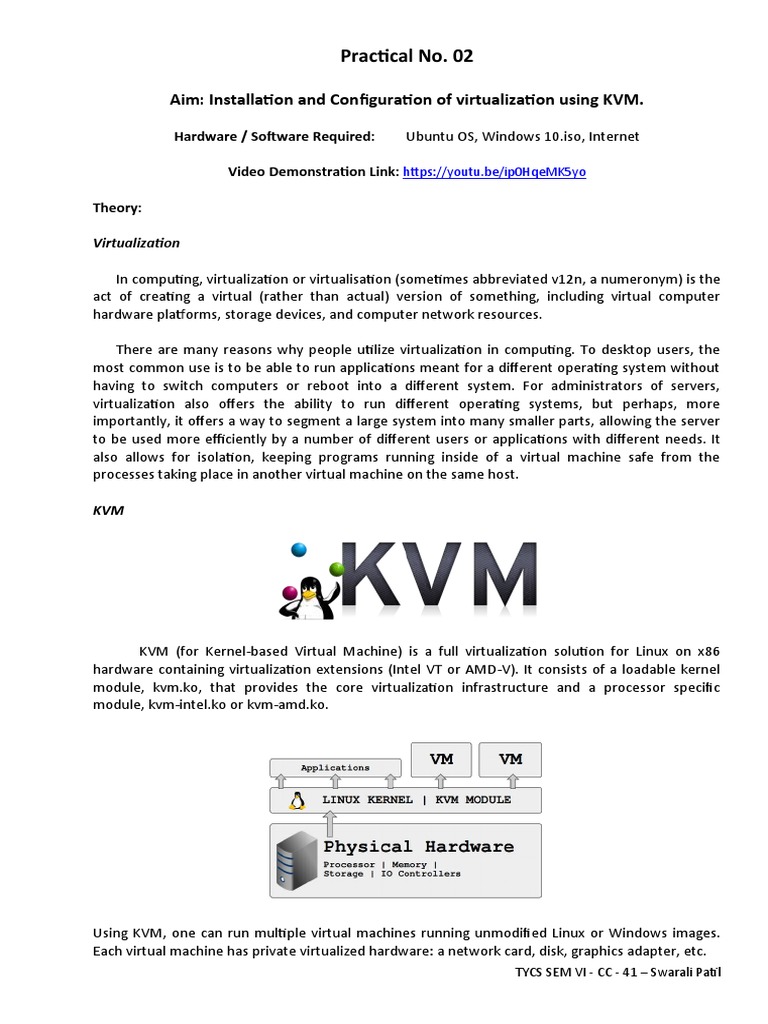 Cloud Computing Practical No 02 Pdf Virtualization Virtual Machine