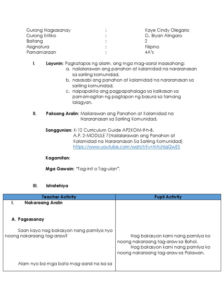 Final Lesson Plan (Strat 3) | PDF