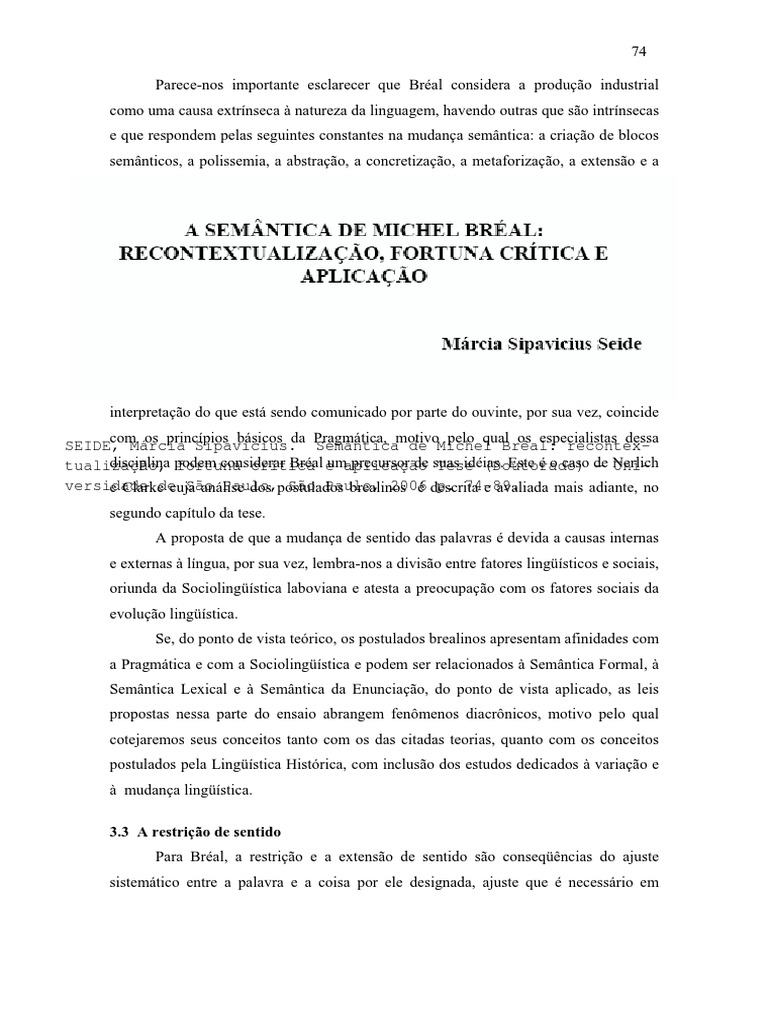 Michel Breàl P 74-89 | PDF | Palavra | Linguística