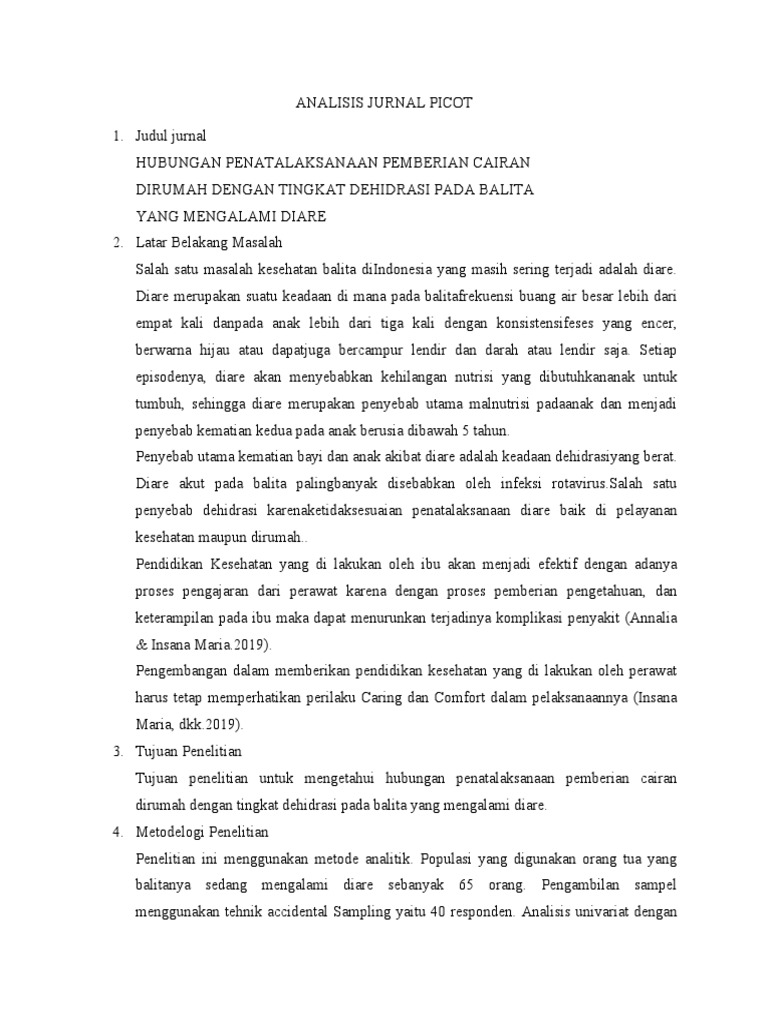 ANALISIS JURNAL PICOT Apendisitis Gadar | PDF | Kesehatan Holistik ...