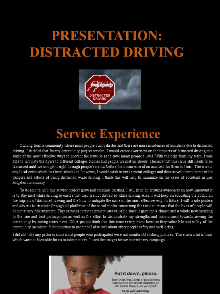 Distracted Driving Awareness Campaign | PDF | Career & Growth