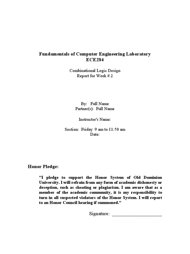 Sample Lab Report | PDF | Logic Gate | Digital Electronics