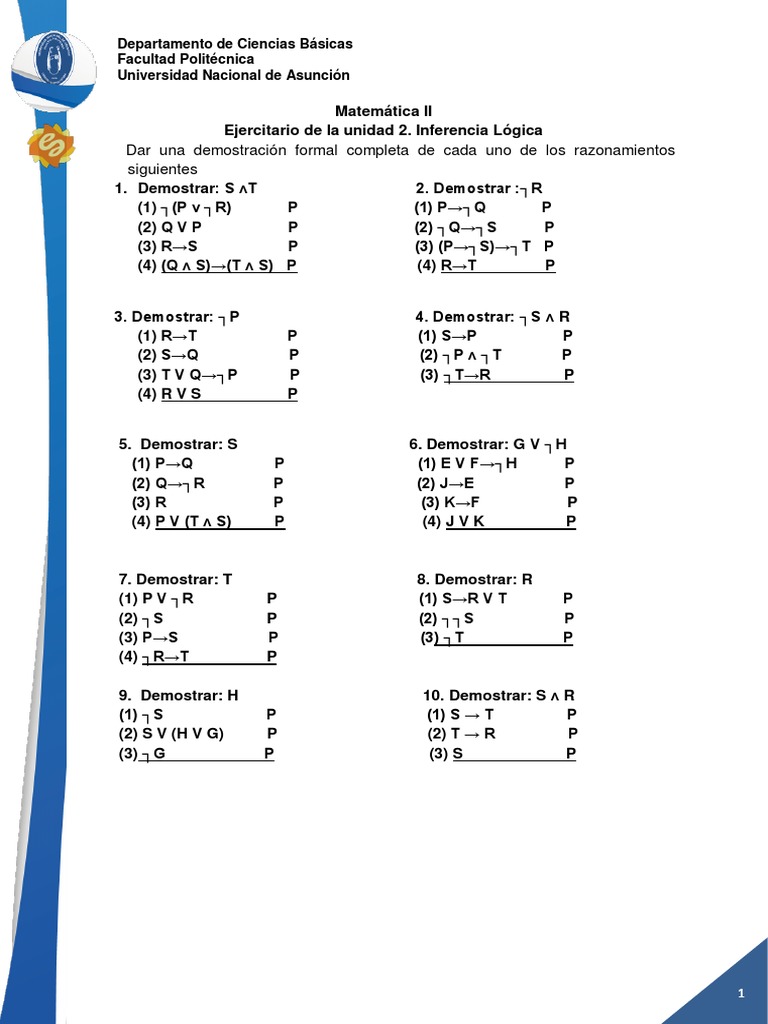 Ejercitario 2 - Unidad II | PDF