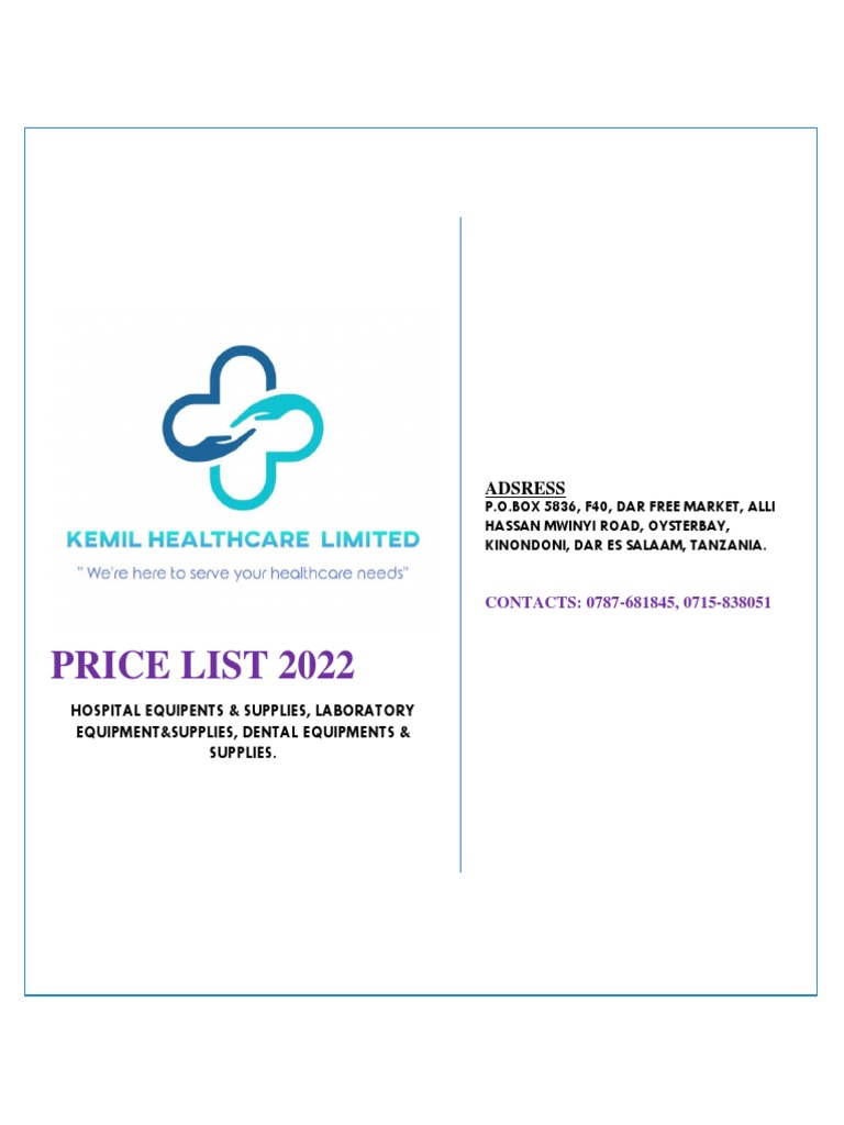 Hospital Equipment Word 2022 Price List | PDF | Medical Ultrasound | Chair