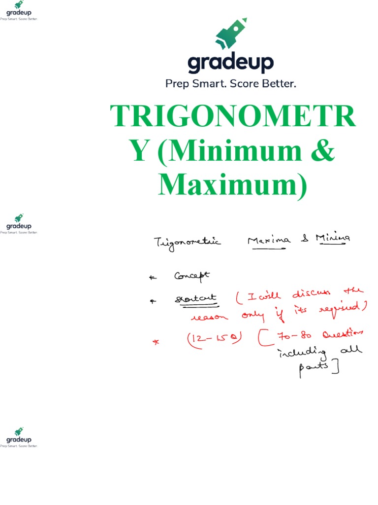 Trigonometric Minimum And Maximum Cds Hindi 10 Dec Pdf