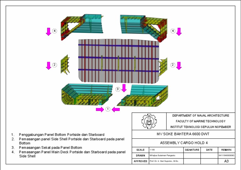 Mi'rajtus Sulaiman Pangestu - MV Soke Bahtera 3D Assembly-Layout1 | PDF | Teknologi & Rekayasa