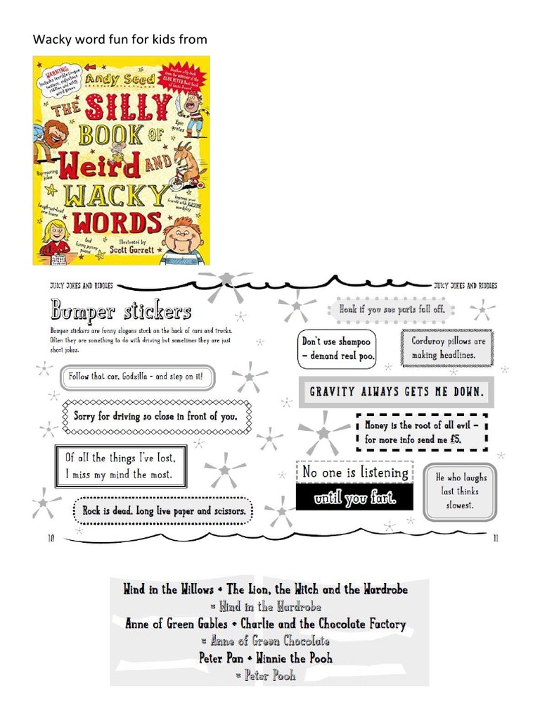 Wacky Word Fun For Kids | PDF