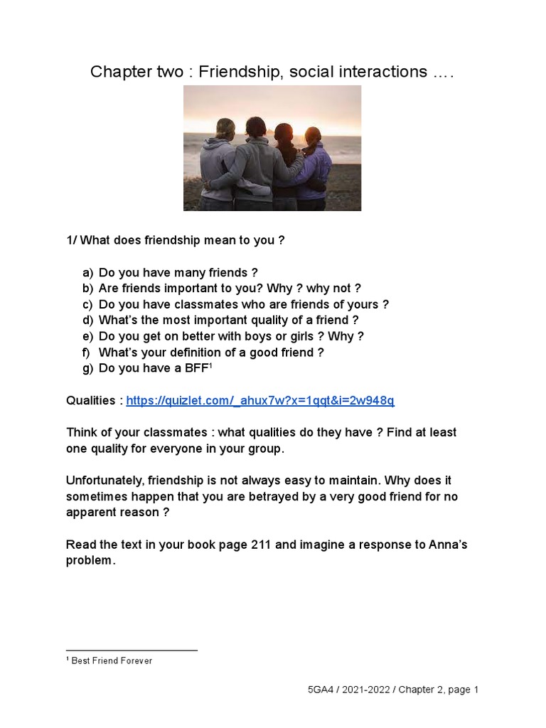 Understanding Friendship Dynamics | PDF