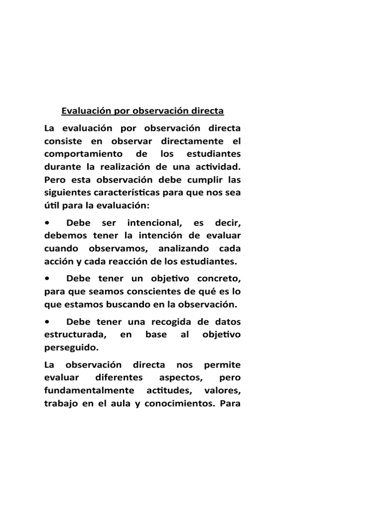 Observación Directa | PDF