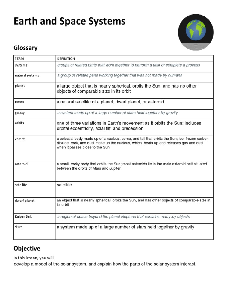 Earth and Space Systems: Glossary | Download Free PDF | Meteoroid ...