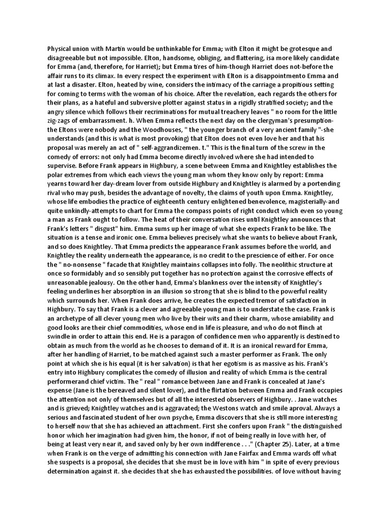 Emma Notes | PDF | Emma (Novel)