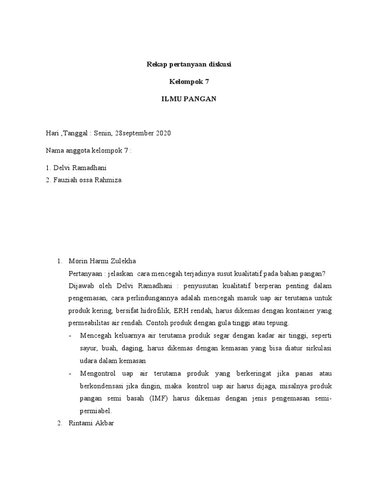 Rekap Diskusi Kelompok 7 | PDF