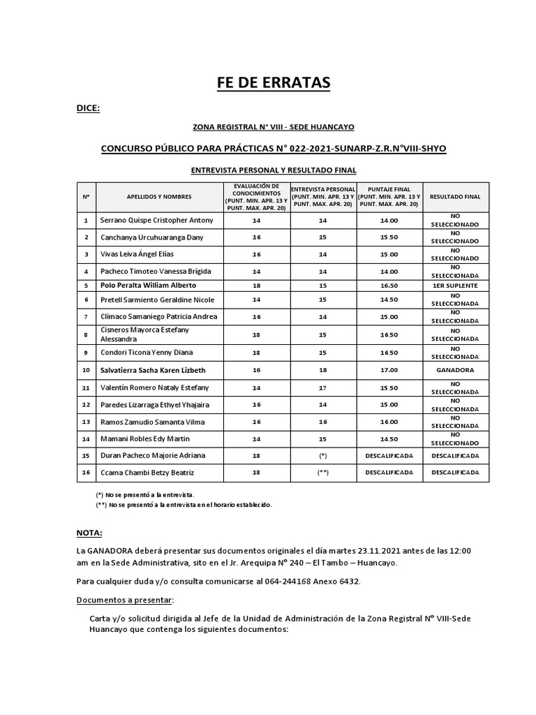 Fe de Erratas | PDF | Costa Rica