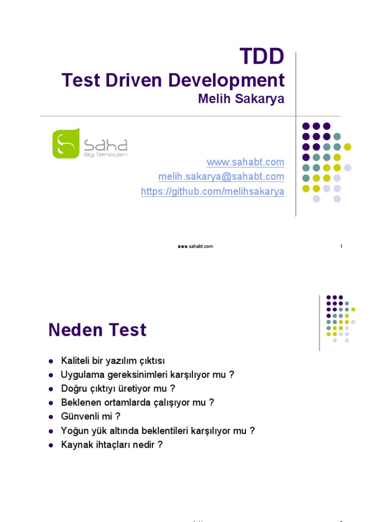 Test Driven Development: Melih Sakarya | PDF