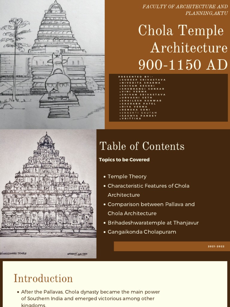 Chola Temple Architecture | PDF | Architectural Design | Architecture