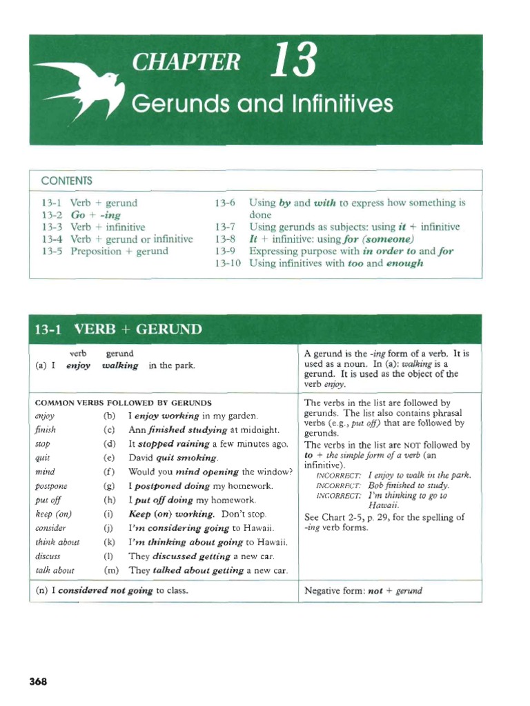 Betty Azar - Gerunds and Infinitives | PDF | Verb | Linguistic Typology
