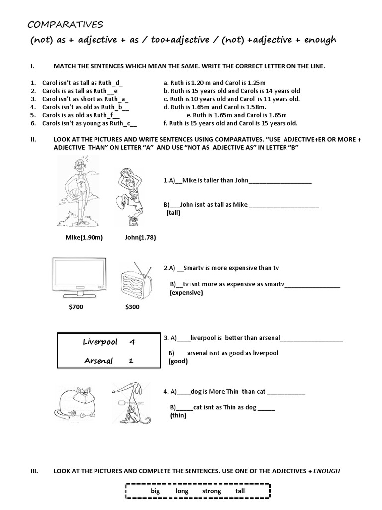 (Template) Comparatives As... As | PDF