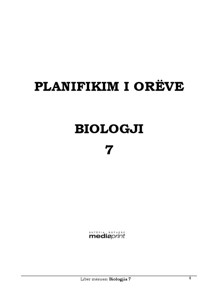 Biologjia 7 Ditare | PDF