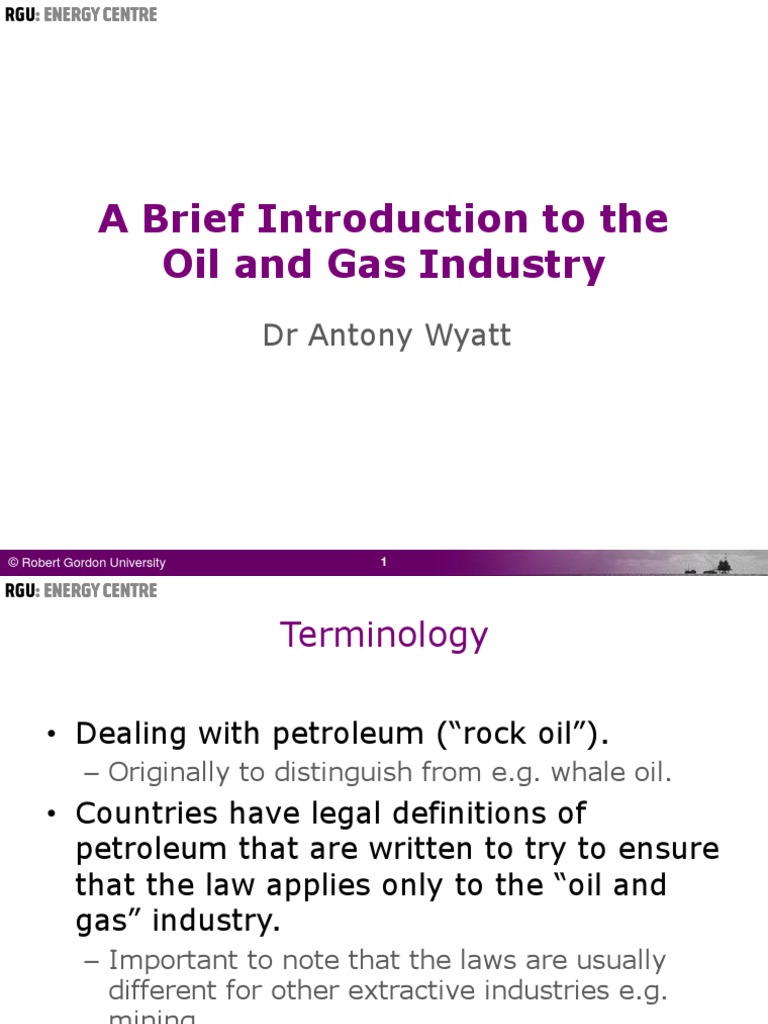 Brief Introduction To The Oil and Gas Industry | PDF | Alkane | Petroleum