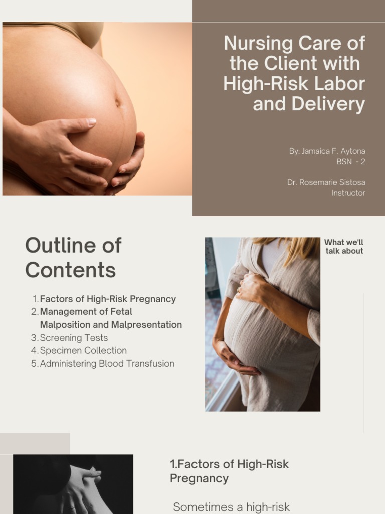 Nursing Care of The Client With High-Risk Labor and Delivery | PDF ...