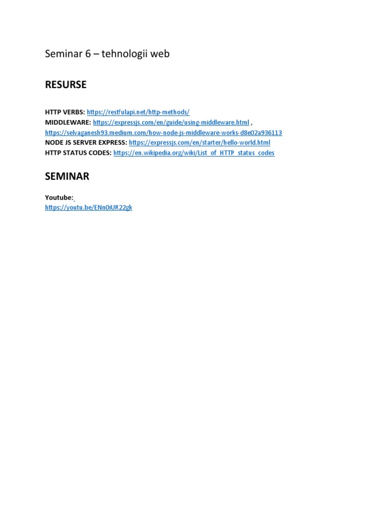 Seminar 6 - Materiale | PDF | Computers