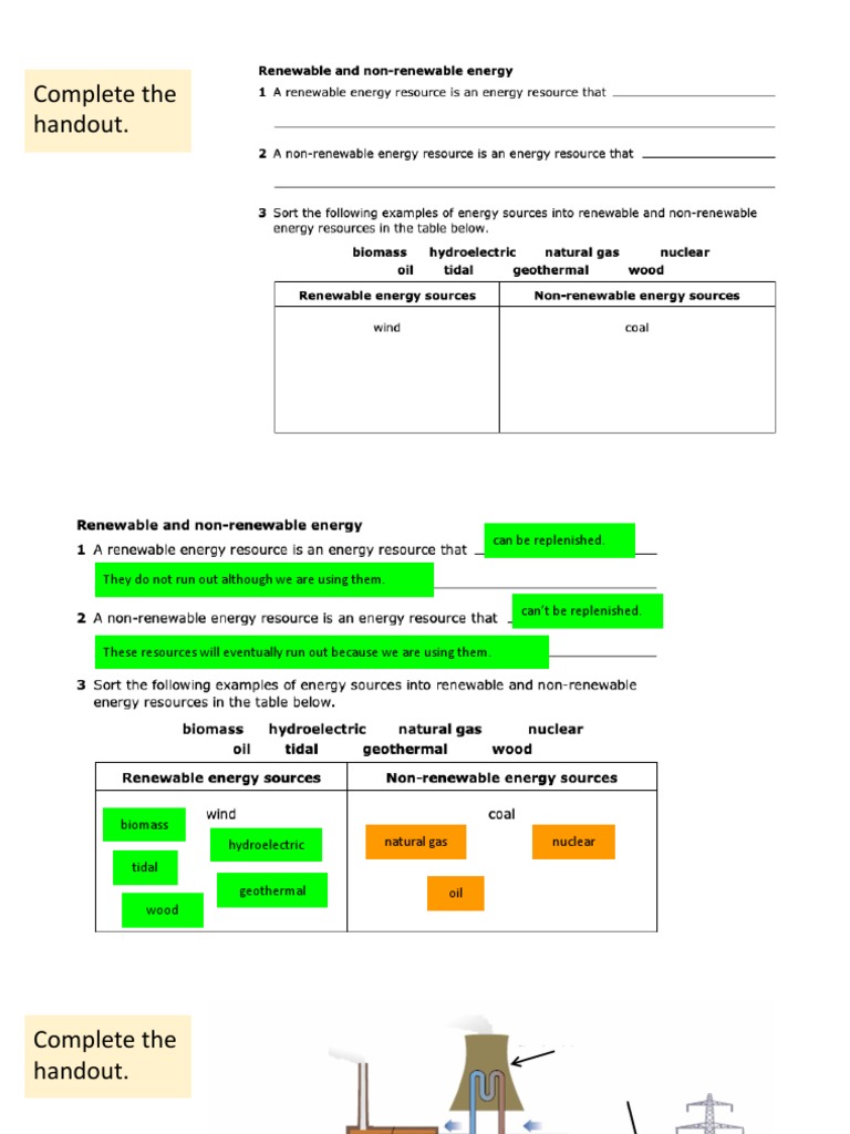 Renewable vs Nonrenewable Resources Guide | PDF