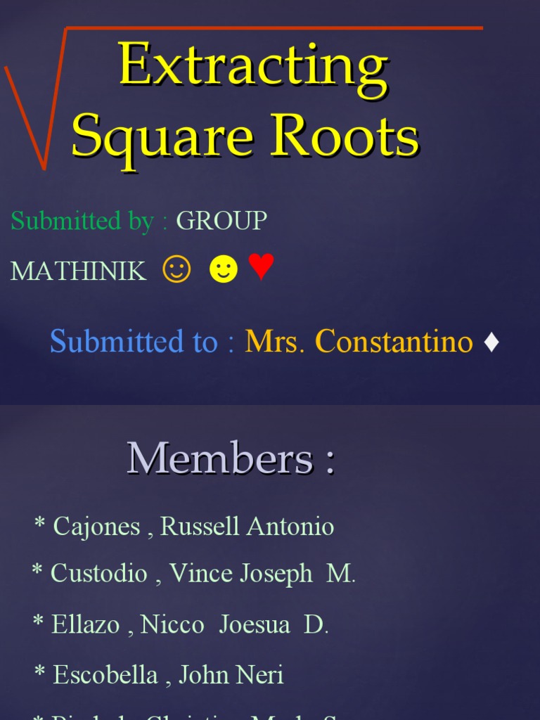 Extracting Square Roots | PDF | Square Root | Mathematics