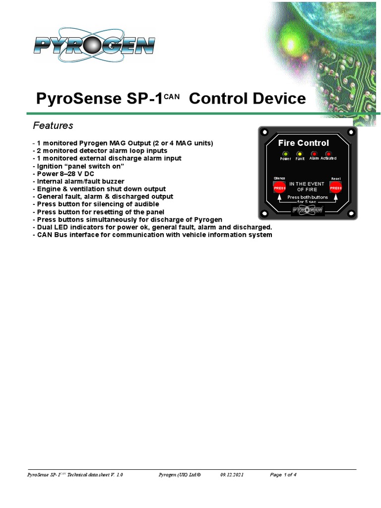 PyroSense SP1 CAN Rev 1 | PDF | Power Supply | Switch